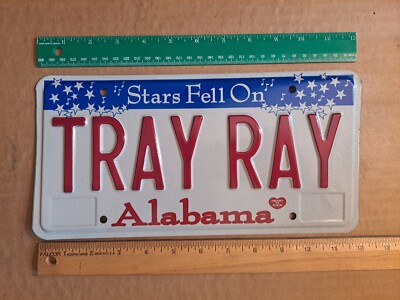 License Plate, Alabama, Stars, Musical Notes, Vanity: TRAY RAY, T RAY ...