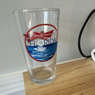 BUDWEISER FLORIDA DRINKING GLASS G2247 | eBay