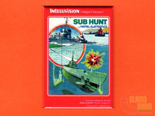Mattel Intellivision Sub Hunt box art 2x3" fridge/locker magnet | eBay
