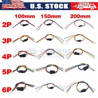 5 Pairs 2/3/4/5/6 Pin 2.54MM SM Female Male Connector Cable Plug Wire ...