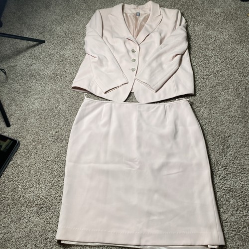 Basler Womens 2 pc Suit Solid Light Pink Blazer & Skirt EU 48 / US 16 ...