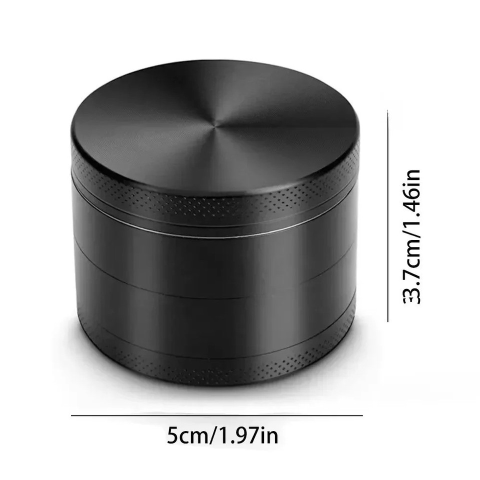 4 Layer 2 inches LARGE Portable Zinc Alloy Grinder Herb & Spice Tobacco ...