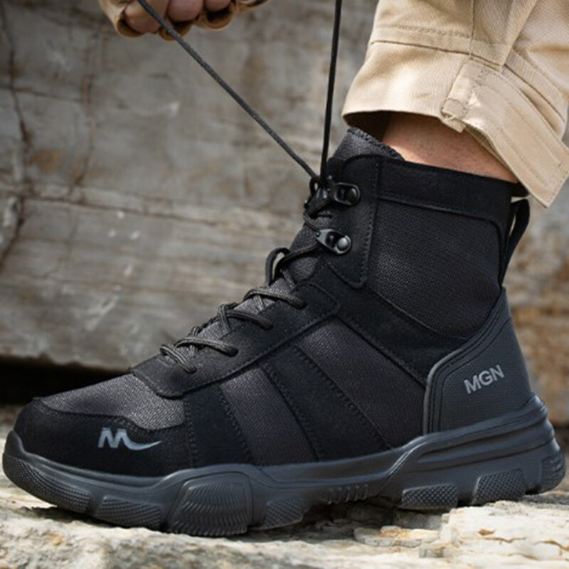 Indestructible Tactical Boots Mens Steel Toe Bulletproof Work Boots ...