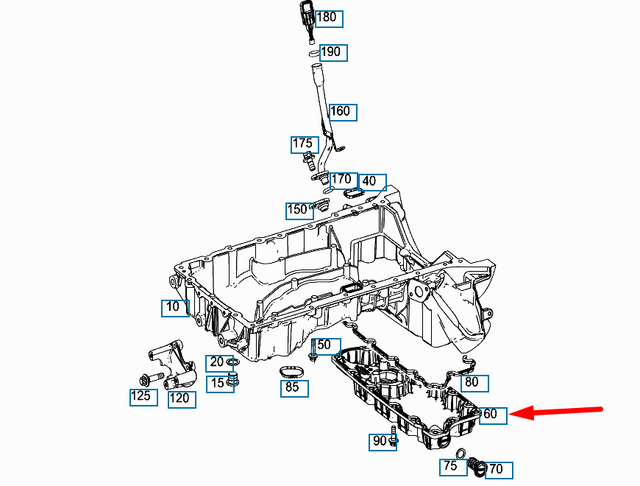 Mercedes-Benz E-class W213 Oil Pan Lower Part A1770100000 Genuine for ...
