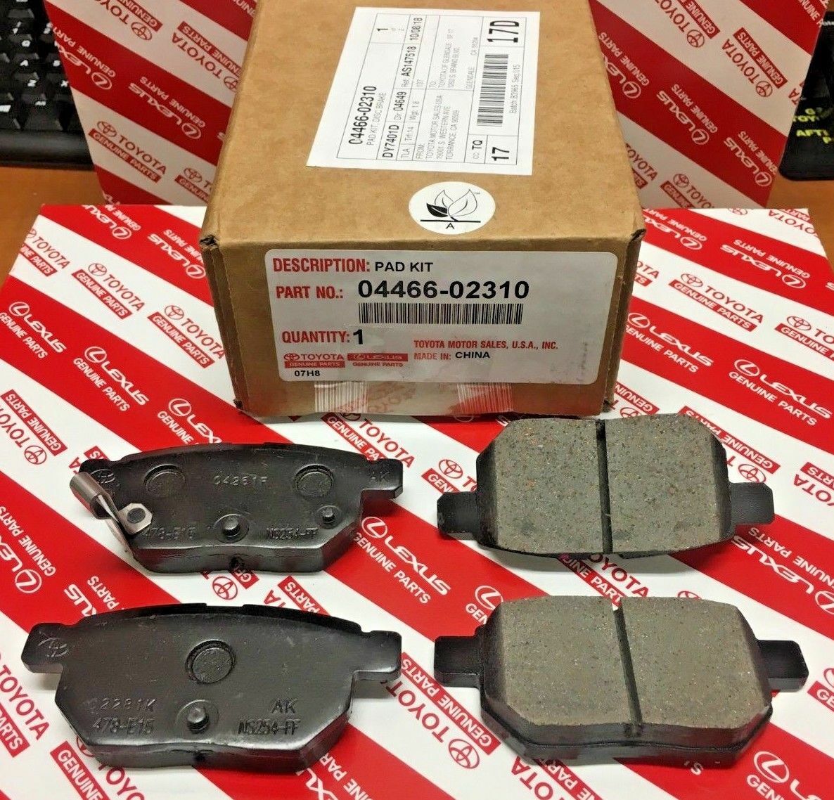 2008-2011 Toyota Corolla OEM Factory Rear Brake Pad Kit | 04466-02310 ...