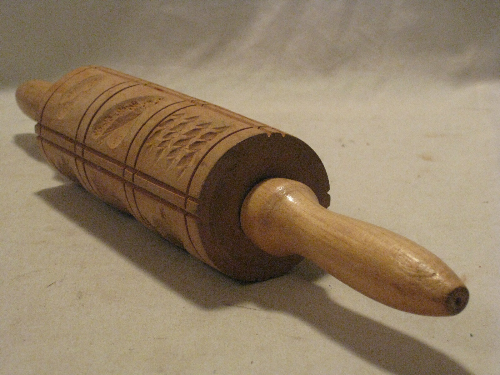 vintage Springerle roller mold cookie butter baker carved wood carving ...