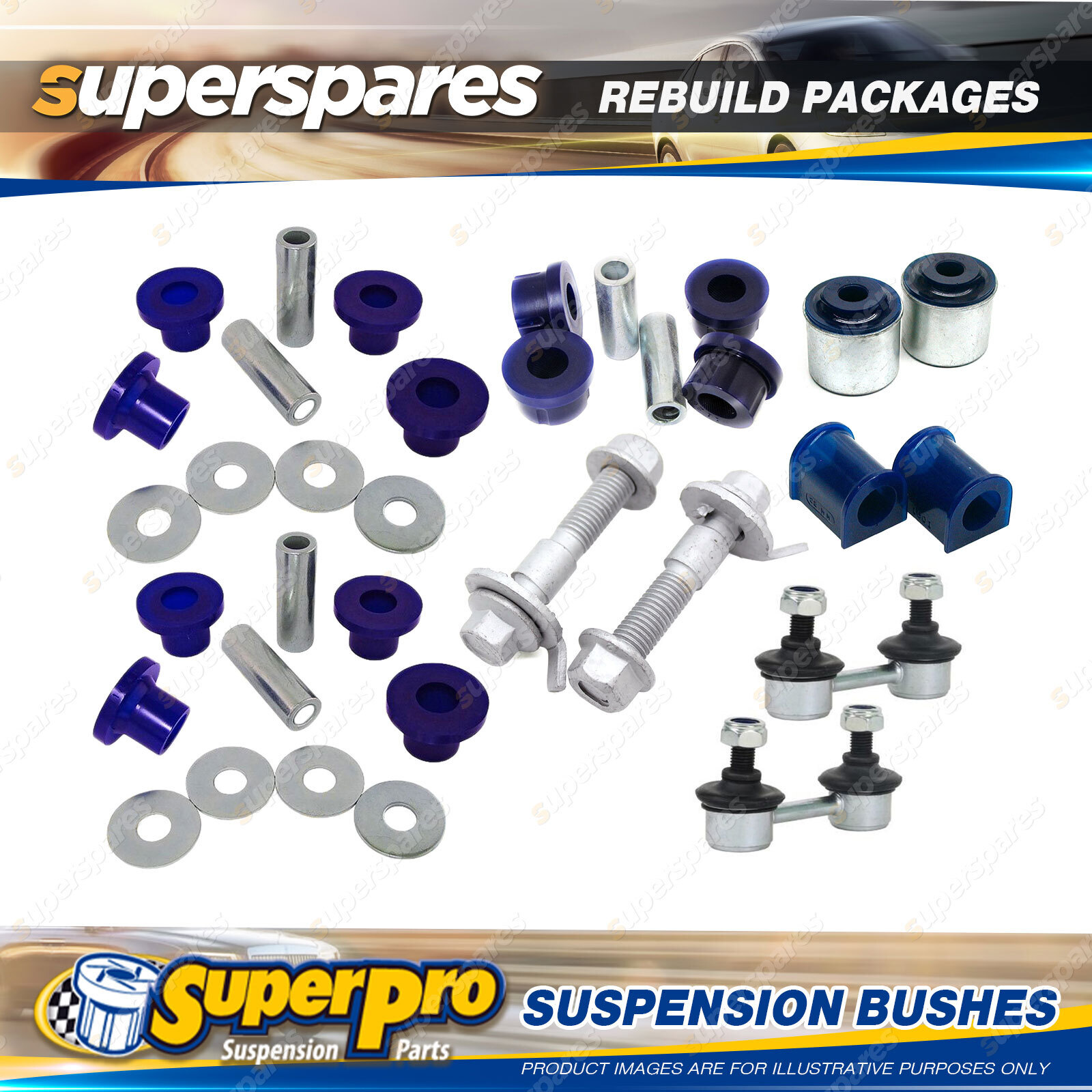 Front SuperPro Suspenison Bush Kit for Mitsubishi Verada KE KF Sedan ...
