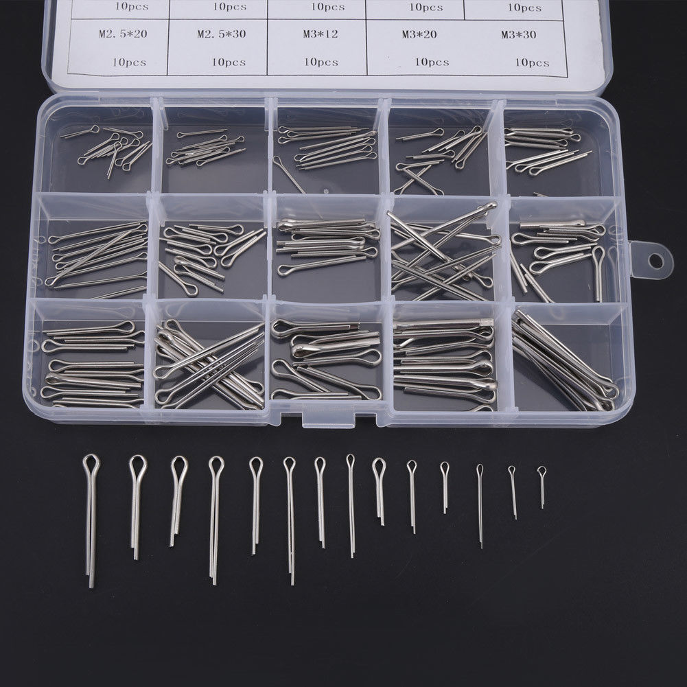 Assorted Metric A2 Stainles Steel Split Pins Split Cotter Pins Kit of ...