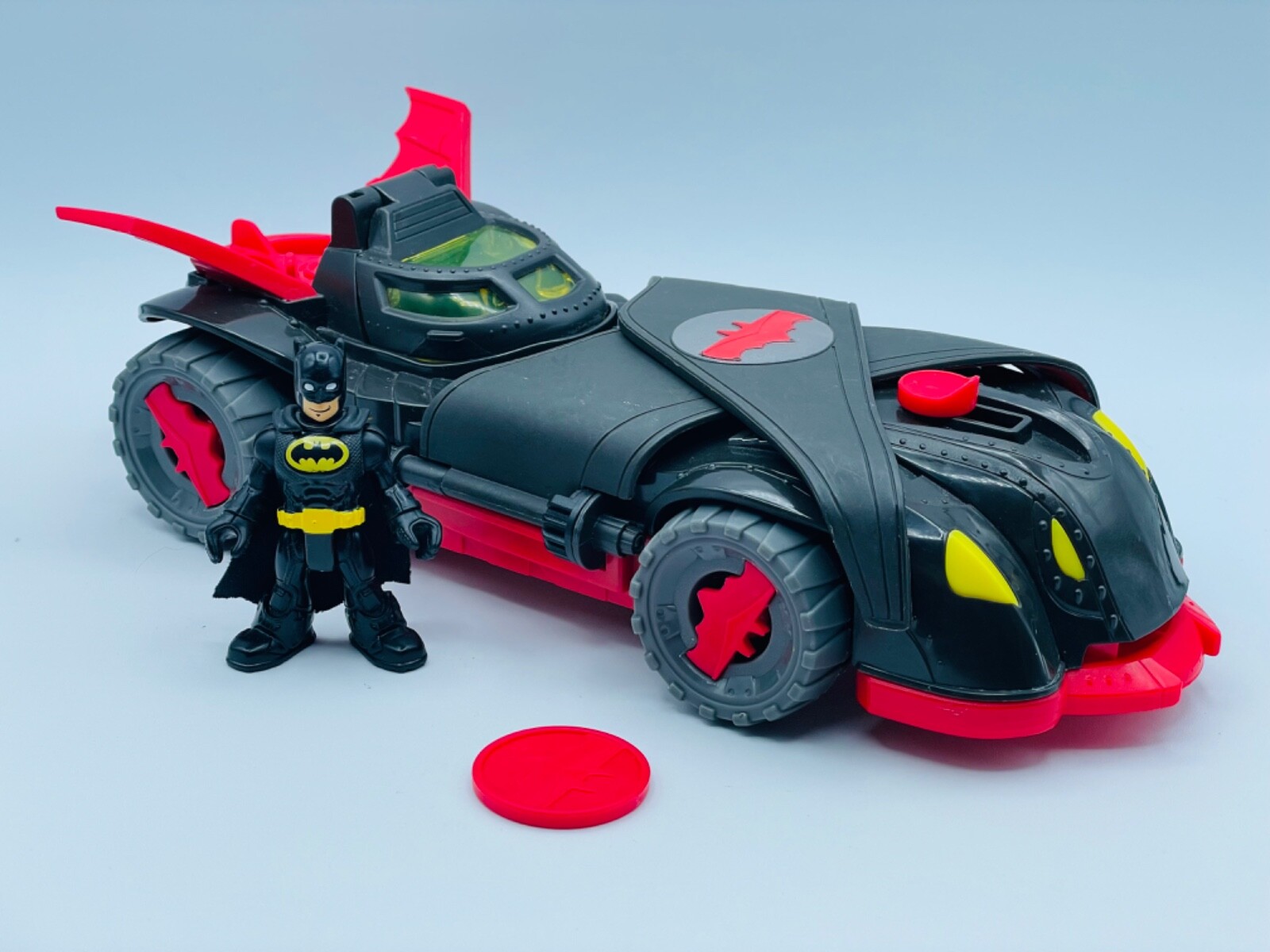 2018 Imaginext DC Super Friends Ninja Armor Batmobile Figure & Disc-Not ...