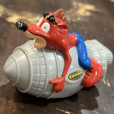 2001 CARL'S JR Hardee’s KIDS MEAL CRASH BANDICOOT ROLLING ROCKET TOY ...