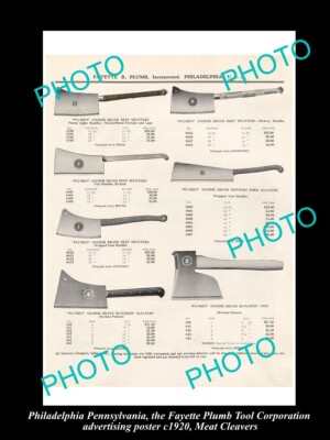 8x6 HISTORIC PHOTO OF PHILADELPHIA PA THE F/P TOOL Co POSTER MEAT ...