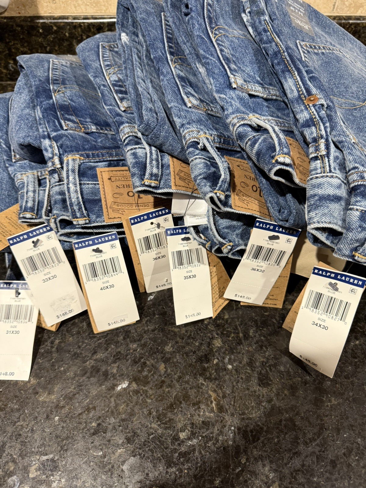 Polo Ralph Lauren Vintage Classic Fit Paint Splatter Jeans NWT | eBay