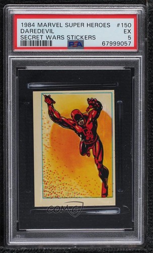 1984 Marvel Secret Wars Stickers Daredevil #150 PSA 5 | eBay