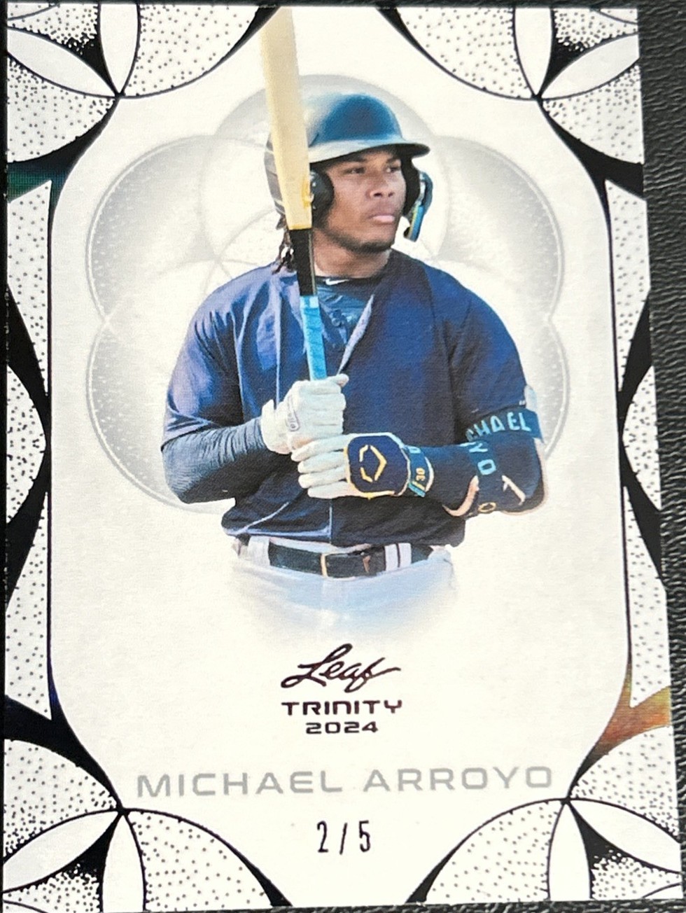 2024 Leaf Trinity - Michael Arroyo #145 Black /5 (RC) for sale online ...