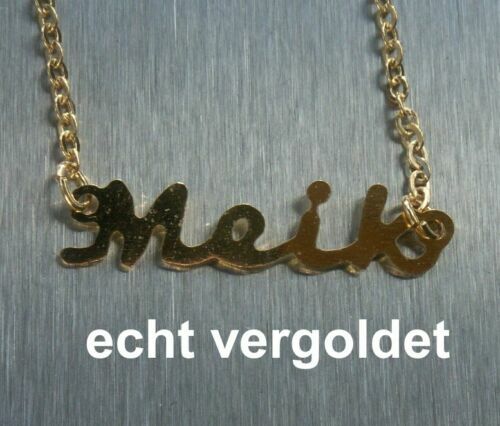 Classy Necklace Meik Chain Real Gold Plated Name Necklace New | eBay