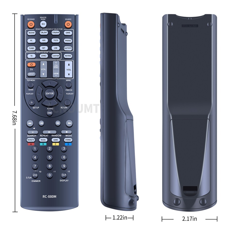 New RC-880M Remote Control For Onkyo AV Receiver TX-NR636 HT-RC660 HT ...