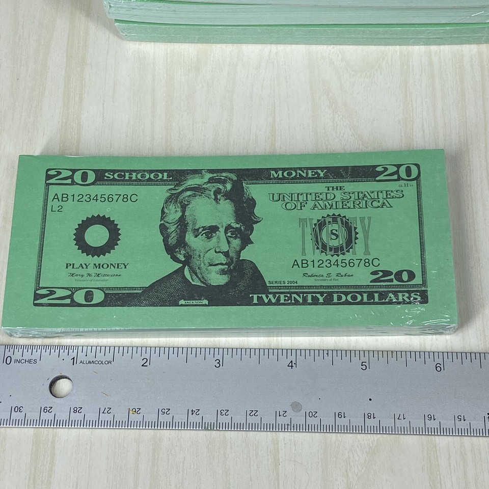 Math Bills $1 $5 $10 $20 Hand2Mind Play Money Set New Educational ...