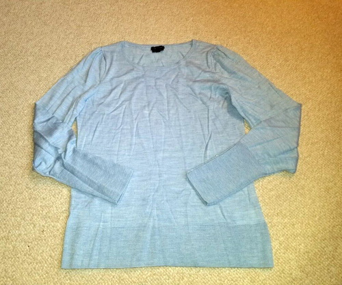 Womens Sweater-TALBOTS-light blue "Pure Merino Wool" lightweight ...