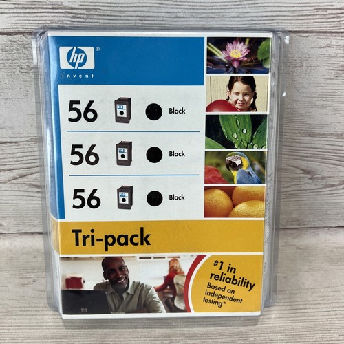 New HP 56 Black Inkjet Ink Cartridges Tri Value Pack New Exp Oct 2007 ...
