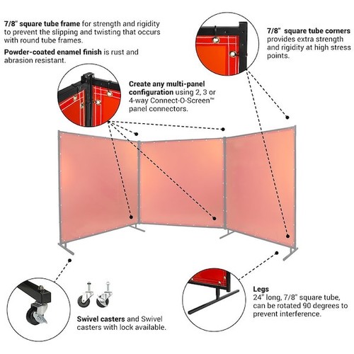 Steiner 548-6X10 Welding Screens, Vinyl, 10 Ft W., 6 Ft H., 13 Oz/Sq Yd ...