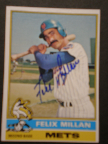 1976 TOPPS #245 FELIX MILLAN N.Y. METS signed | eBay