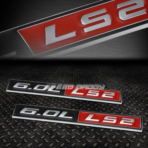 FOR 6.0 CHEVY/GM LS2 LS 2X METAL BUMPER TRUNK GRILL EMBLEM DECAL ...