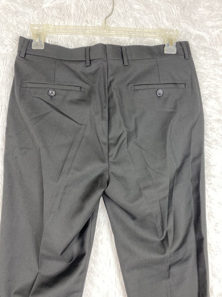 Slim Fit Suit 2 Button Solid Black AZAR MAN Flat Front Pants 32R Jacket ...