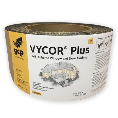 Vycor Plus 4 in. x 75 ft. Roll Fully-Adhered Flashing Windows Doors ...