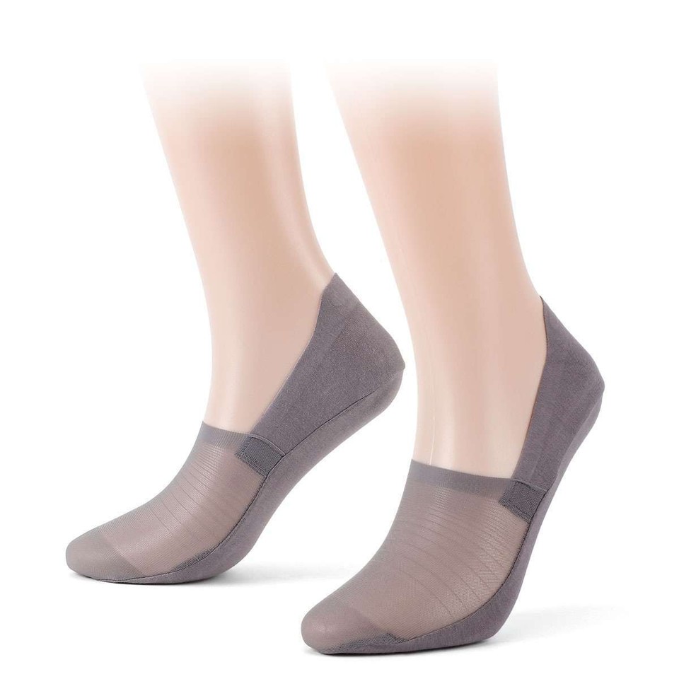 3/ 5Pairs Mens Cotton Mesh Socks No Show Ankle Low Cut Nonslip ...