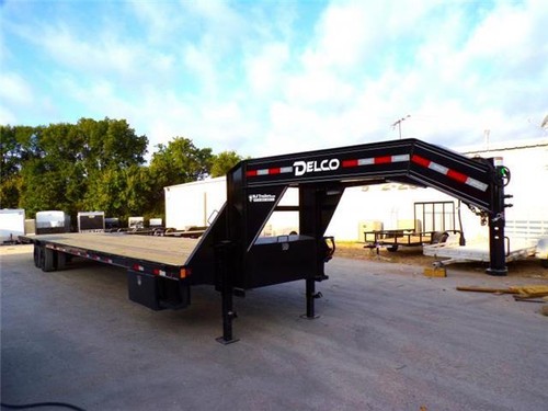 102x40 Utility Gooseneck Oil Field Hay Backhoe Mini Excavator Hauler ...