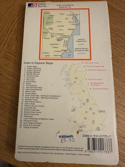 Ordnance Survey Explorer (1:25000) Maps, Orange Covers | eBay UK