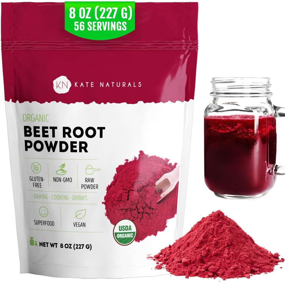 Organic Beet Root Powder for Smoothies, Baking & Juice. Raw Beetroot ...