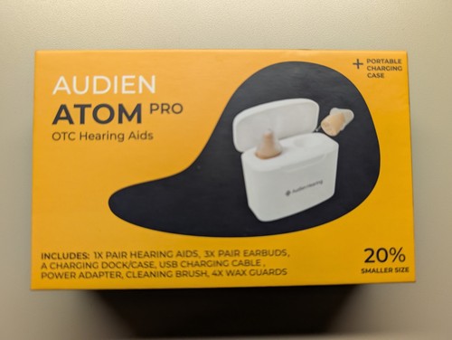 AUDIEN ATOM PRO - OTC Hearing Aids with Rechargeable Case! 20% Smaller ...