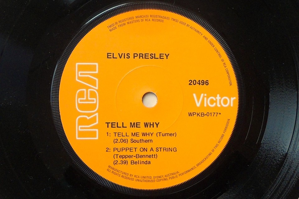 Elvis Presley ~Tell Me Why ep ~ 1977 Press ~ Australia ~ NM | eBay
