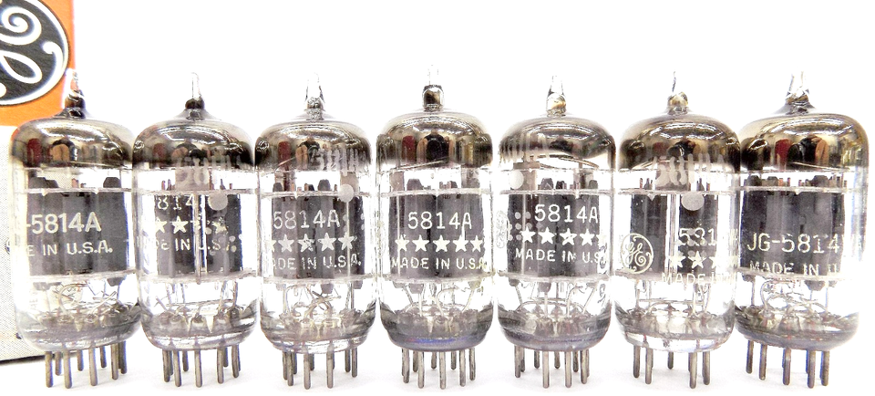 7 Nice Tested GE JG & 5-Star-5814A/WA Military Issue Triple Mica Vacuum ...