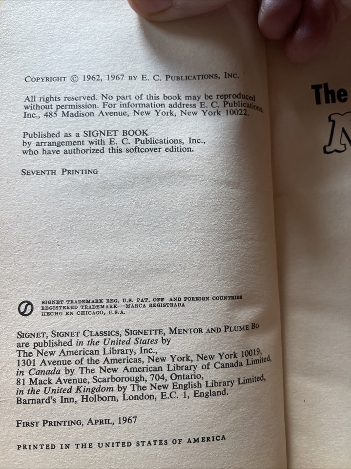 The Questionable Mad by Mad Magazine Editors (1967 Signet PB) VG | eBay