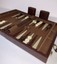 Vintage Backgammon Set Brown Faux Leather Travel Folding Case Nearly ...