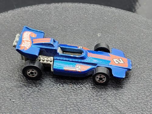 Vintage 1973 Mattel Hot Wheels Formula Blue Indy Race Car #2 Blackwall ...