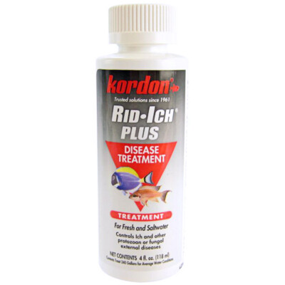 Kordon Rid Ich Plus 4oz Fish Disease Treatment Controls Ich Parasites ...