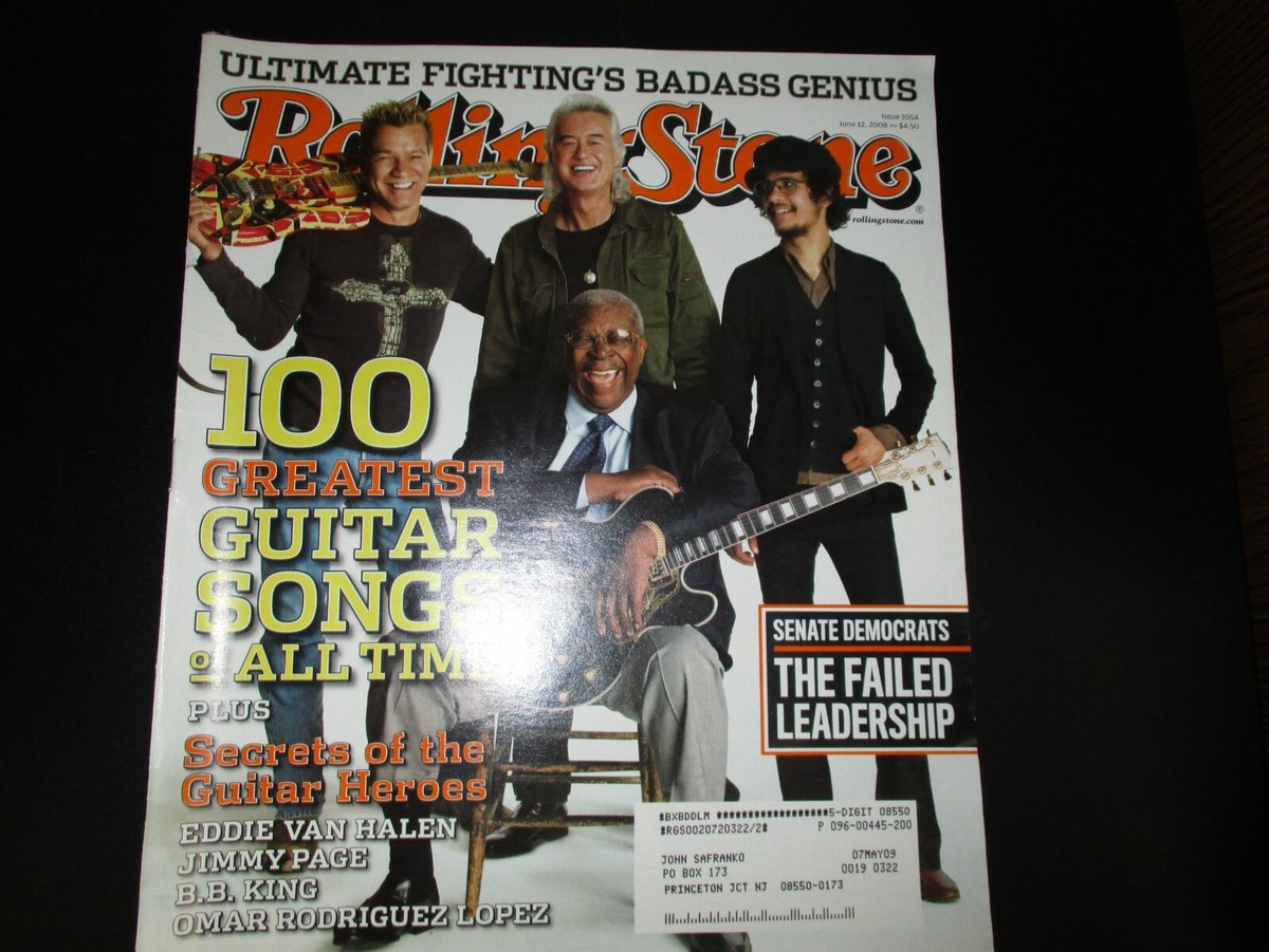 June 2008 Rolling Stone Magazine 100 Greatest Guitar Songs Amazon.com: