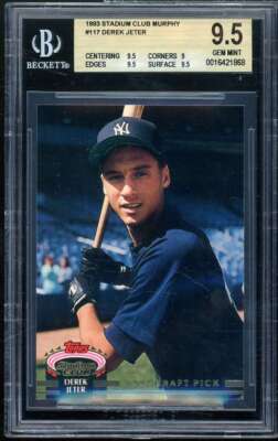 Derek Jeter Rookie Card 1993 Stadium Club Murphy #117 BGS 9.5 (9.5 9 9. ...