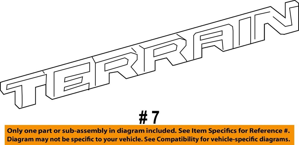 GM OEM 19-23 Terrain Front Door Exterior Trim-Nameplate 84376477 | eBay