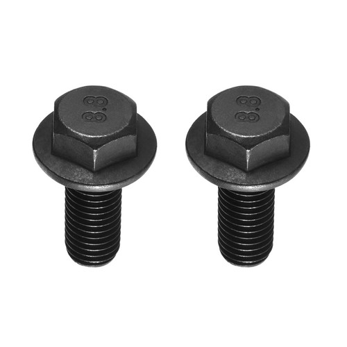 2pack M10x25mm Hex Flange Bolts Left Hand Thread 8.8 Grade Carbon Steel ...
