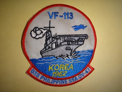 Korea War (1950-1953) US Navy VF-113 USS PHILIPPINE SEA CV-47 Patch | eBay