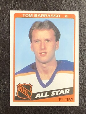 1984-85 Topps Hockey Tom Barrasso Card #158 NM-MT Rookie RC All Star ...