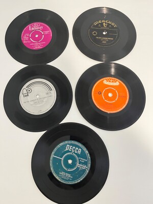 Bulk Lot Of 5 Single 45RPM 7" Vinyl Records For Art or Crafts | eBay