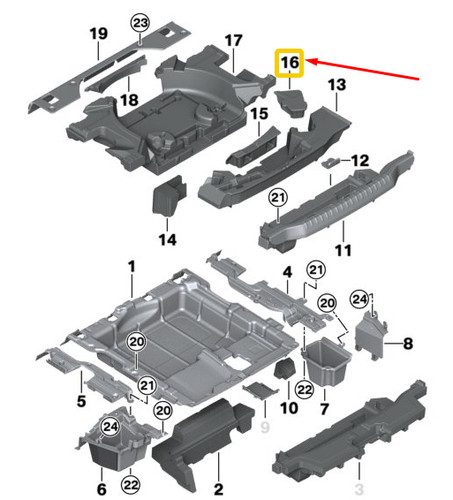 NEW BMW X3 G01 TRUNK FLOOR LEFT INSER FOAM 51477938123 7938123 2017 ...