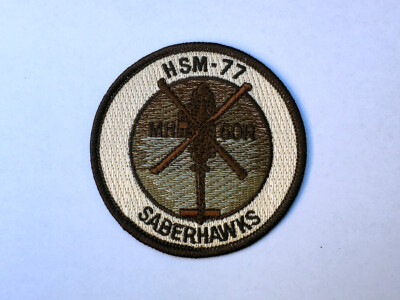 USN/NAVY HSM-77 "Saberhawks" desert uniform shoulder patch, MH-60R | eBay