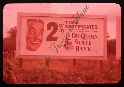 Duquoin State Bank Illinois Billboard Sign 1950s 35mm Slide | eBay