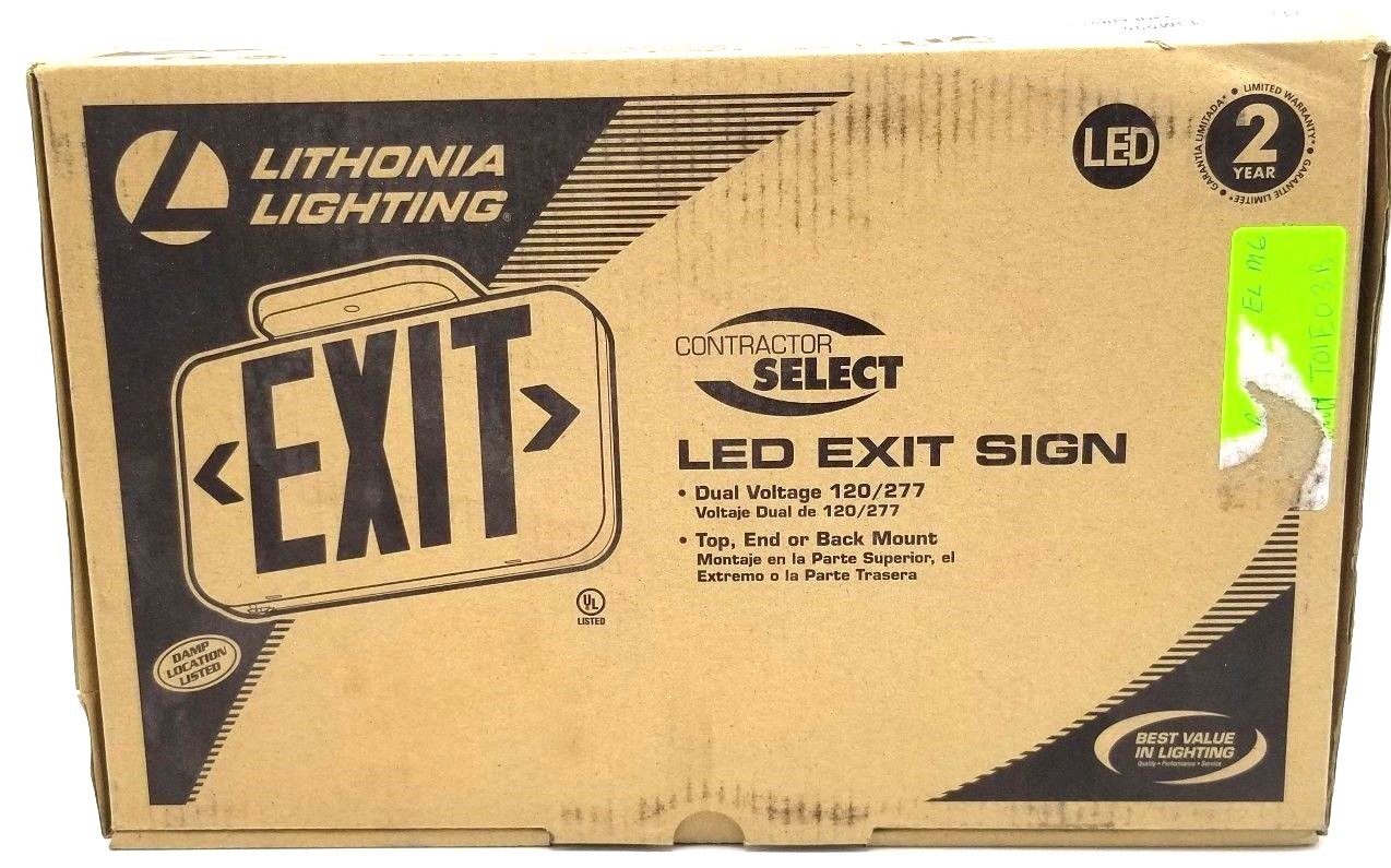 NIB LITHONIA LIGHTING EXR LED EL M6 EXIT SIGN | eBay Australia
